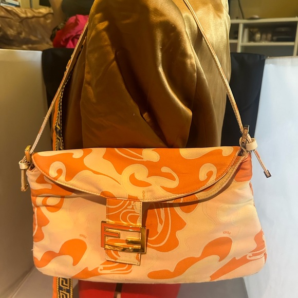 Fendi | Bags | Fendi Retro Psychedelic Orange Baguette | Poshmark